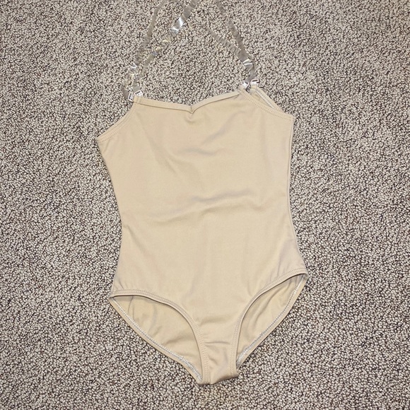 Capezio | Costumes | Tan Leotard With Clear Straps | Poshmark